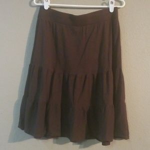 LOFT | Skirts | Loft Brown Ruffled Skirt Size S | Poshmark